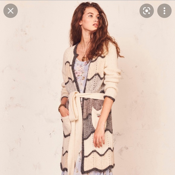 LoveShackFancy | Sweaters | Nwt Loveshackfancy Dallas Duster Sweater ...